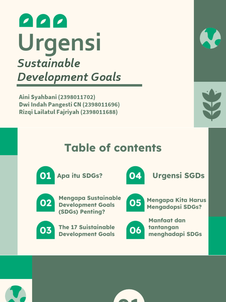 Urgensi SDGS | PDF