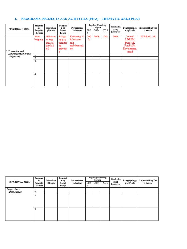 Ppas Template | PDF