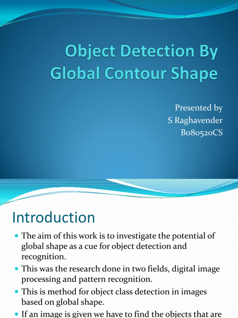 Object Detection By Global Contour Shape Pdf Image Segmentation