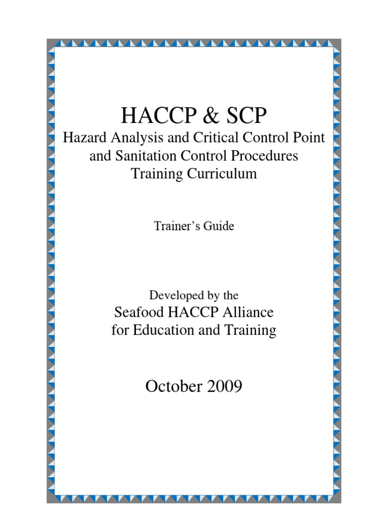 HACCP & SCP Trainer's Guide | PDF | Hazard Analysis And Critical Control Points | Hazards