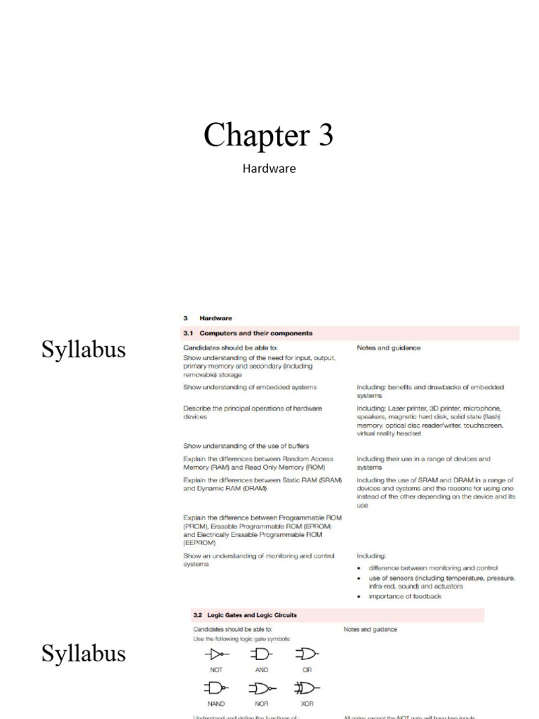 Chapter 3 Hardware | Download Free PDF | Read Only Memory | Random Access Memory