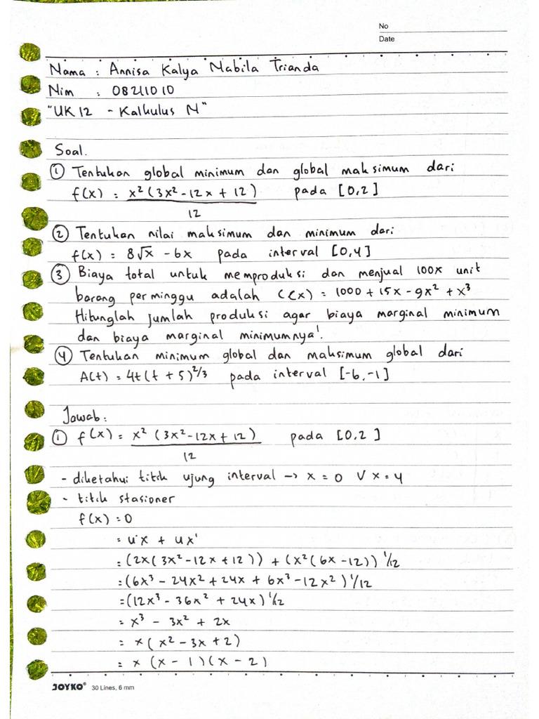 UK12 - Kalkulus N | PDF