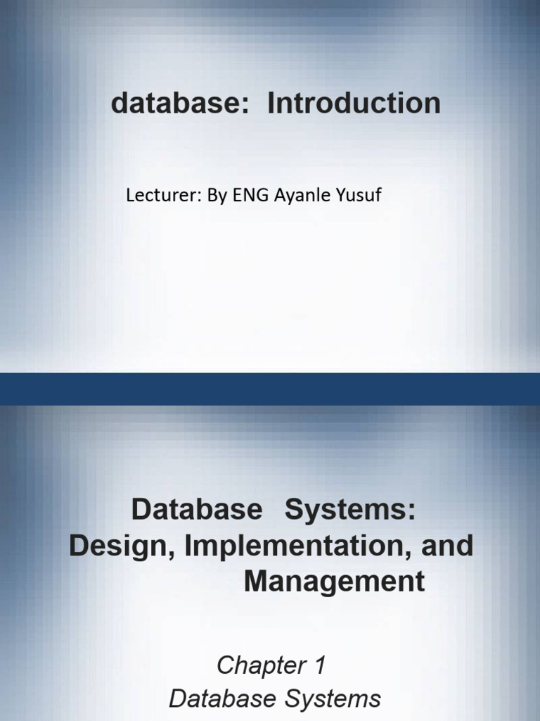 Intro To Database | PDF | Databases | Computer File Intro To Database | PDF | Databases | Computer File