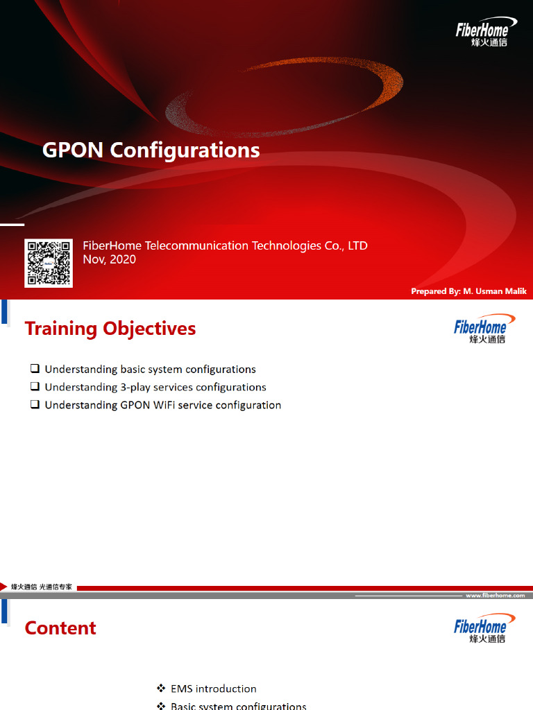 GPON Config - SCO Training 25-Nov-2020 | PDF
