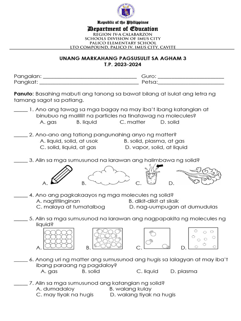 1ST PT Sci G3 | PDF