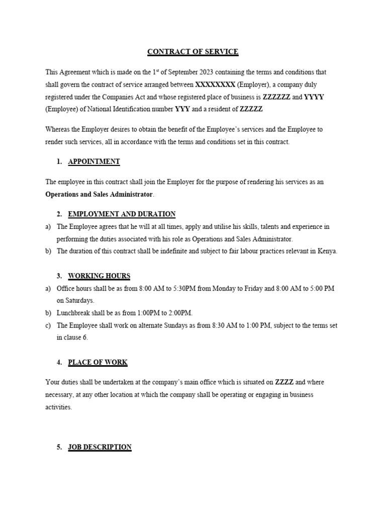 Employment Contract | PDF | Employment | Business