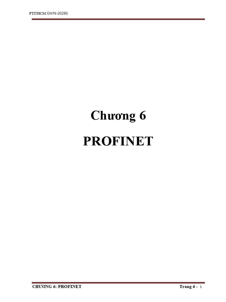 Chương 6 - Profinet | PDF