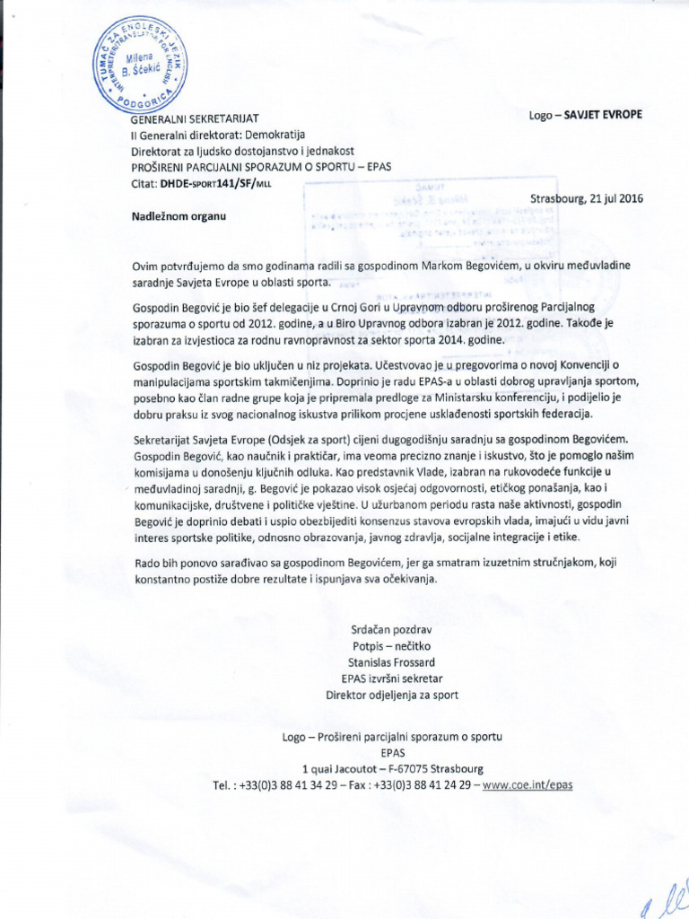 Potvrda o Radnom Iskustvu Epas 1 | PDF