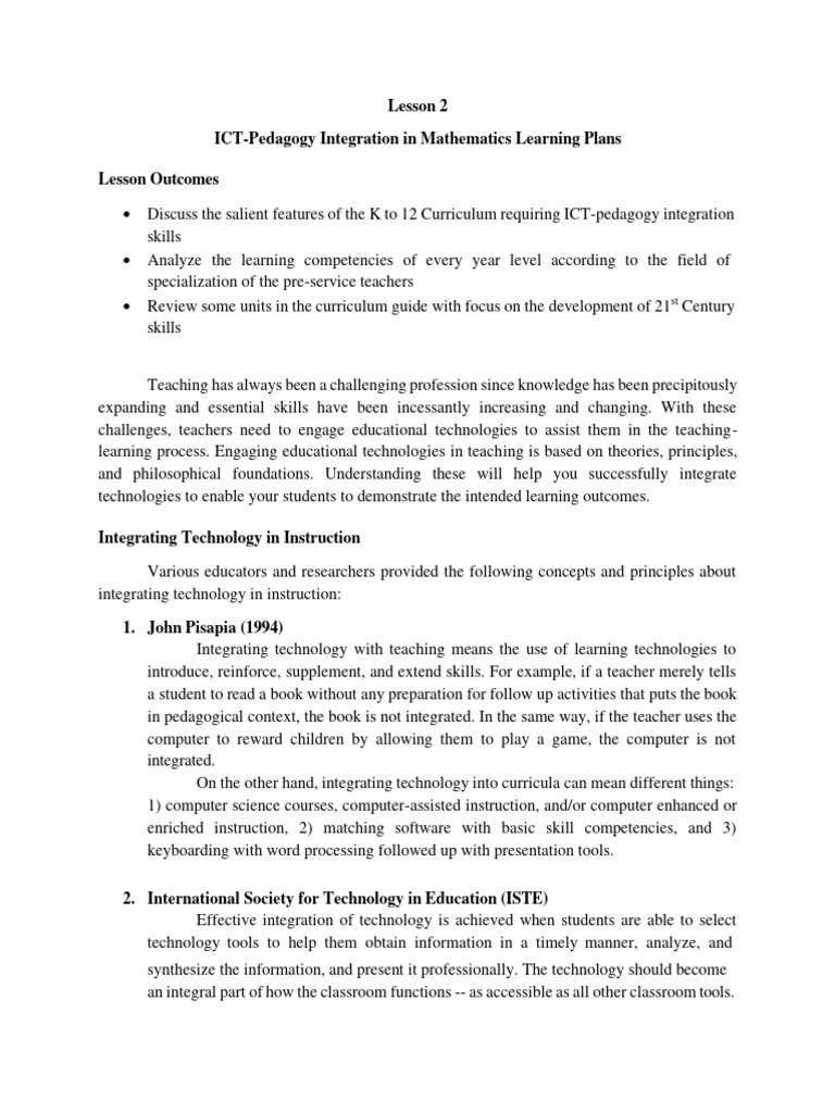 MODULE 1 Lesson 2 Students | Download Free PDF | Educational Technology ...