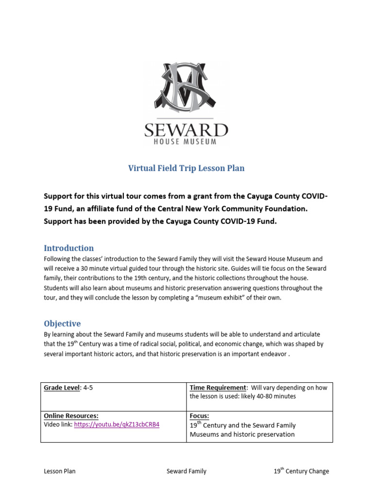 4th and 5th Grade Virtual Field Trip | PDF | Lesson Plan | Museum