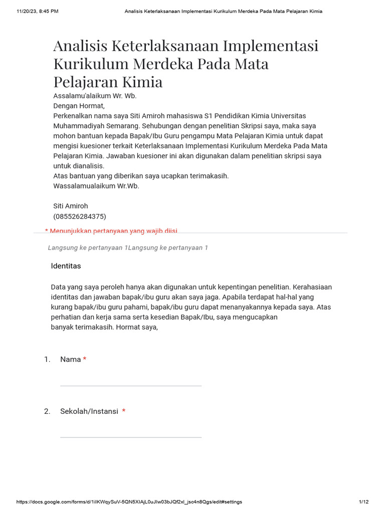 Formulir Tanpa Judul - Google Formulir | PDF Formulir Tanpa Judul - Google Formulir | PDF