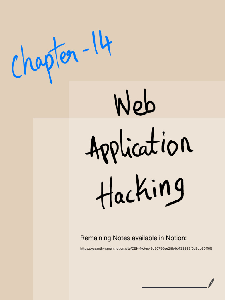 Chapter 14. Web Application Hacking | PDF