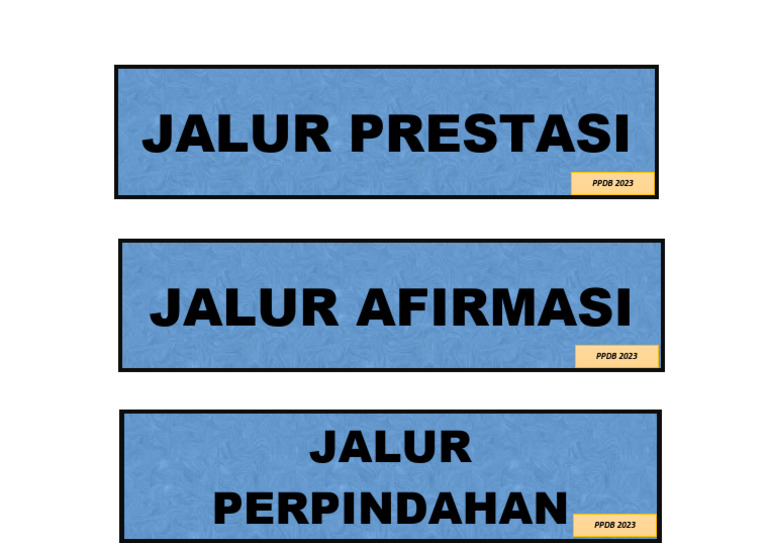 LABEL MEJA PPDB | PDF