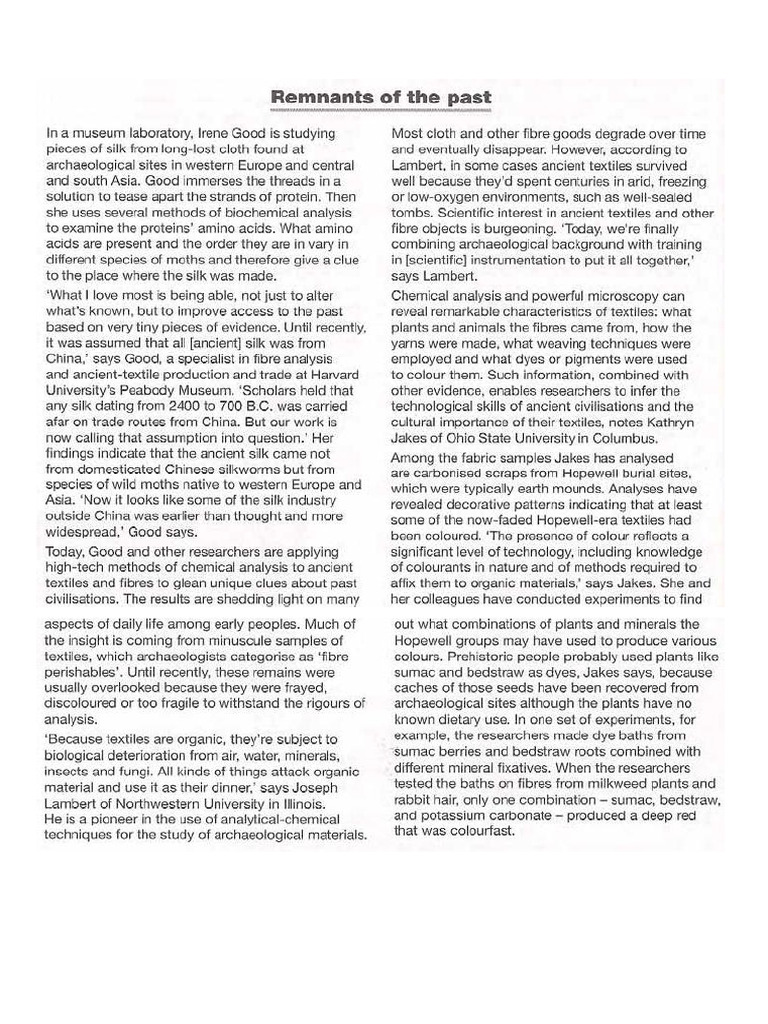 3a Remnants of The Past | PDF