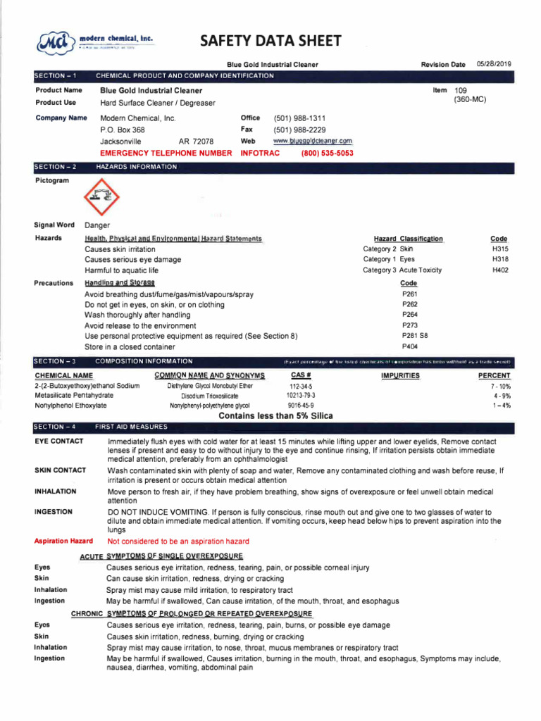 Blue Gold Industrial Cleaner 109 360 05 28 2019 | Download Free PDF ...