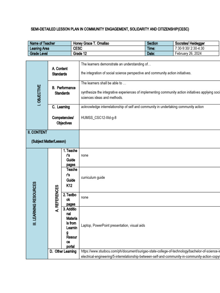 CSC Week 5 | PDF | Community | Citizenship