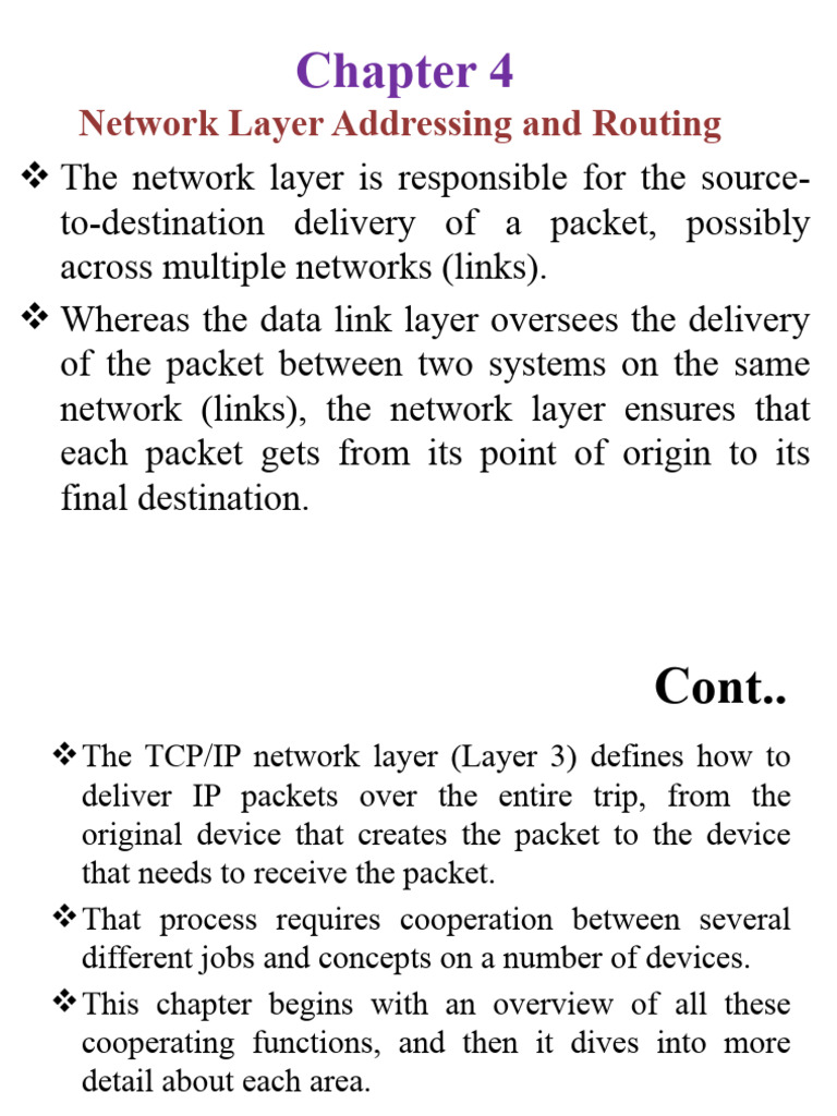 Chapter 4 | PDF | Ip Address | Computer Network