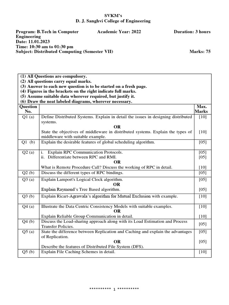 Distributed Computing QP - Comp | PDF | Distributed Computing ... Distributed Computing QP - Comp | PDF | Distributed Computing ...