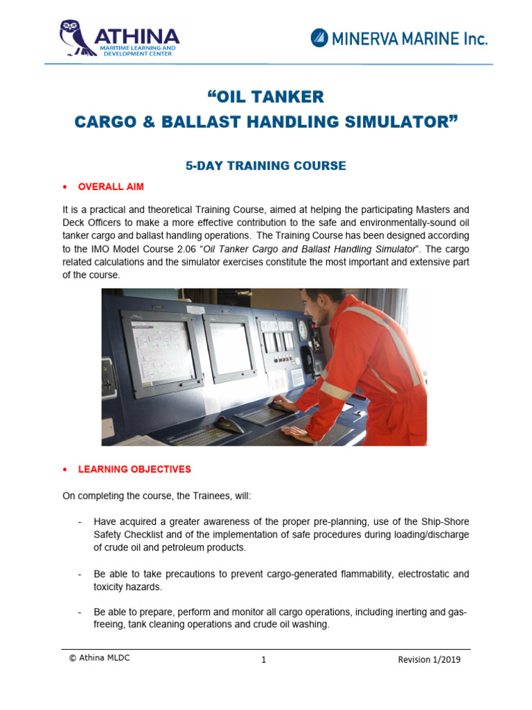 Oil Tanker Cargo Handling Simulator Course | PDF | Oil Tanker | Oil