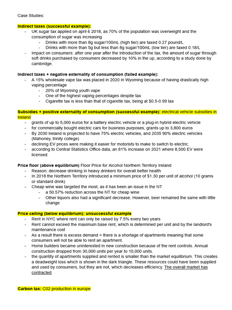 Micro Case Studies | PDF | Economic Surplus | Perfect Competition
