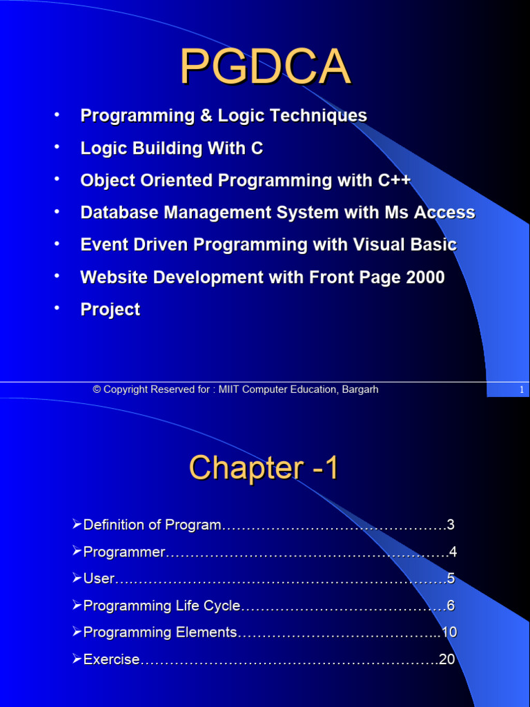 PGDCA | PDF