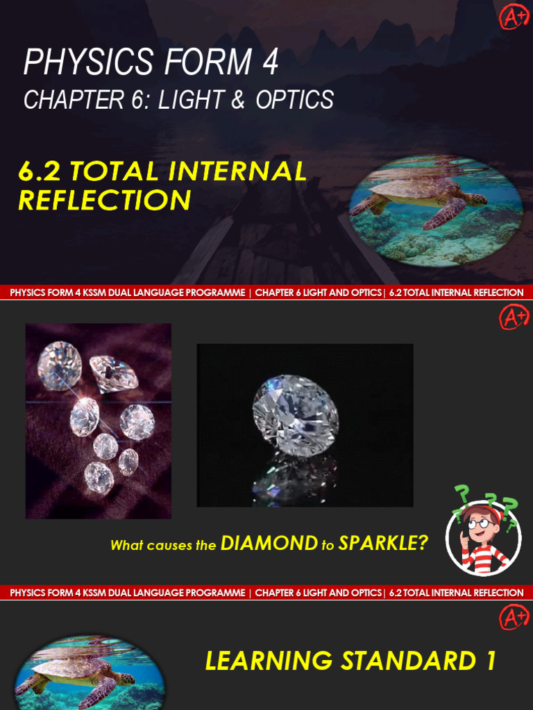 6 2 Total Internal Reflection Pdf Reflection Physics Refraction