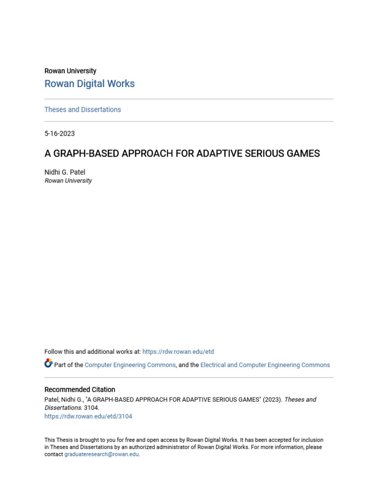 A Graph-Based Approach For Adaptive Serious Games | PDF | Artificial ...