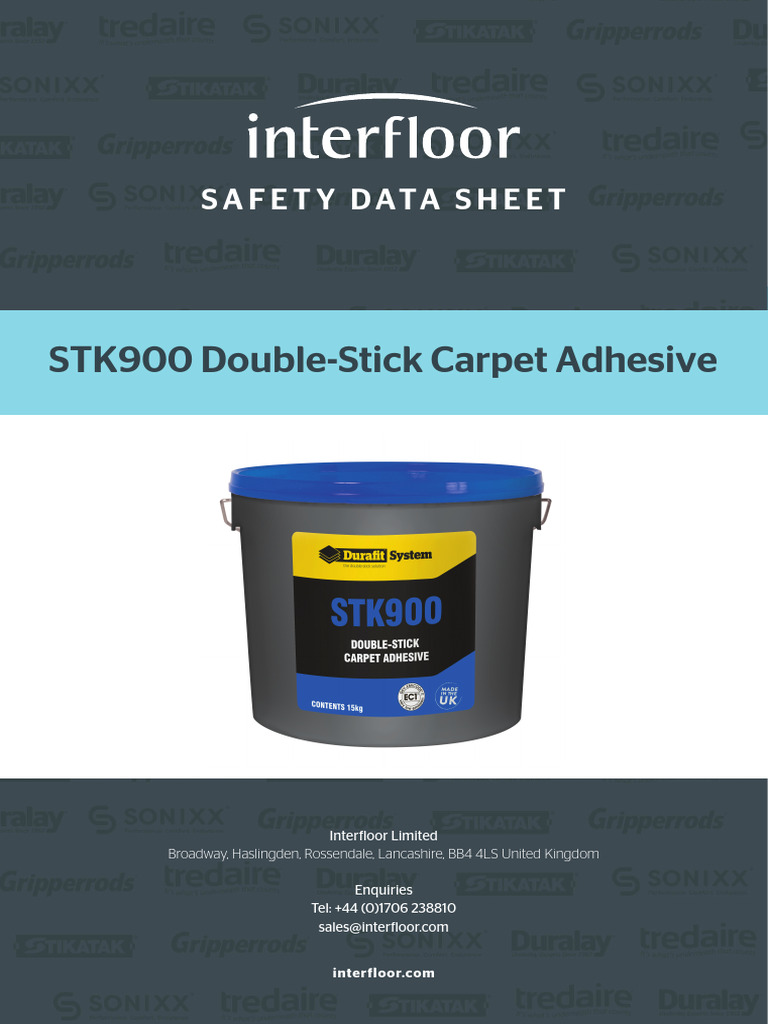 Durafit STK900 Double Stick Carpet Adhesive SDS | PDF | Dangerous Goods ...