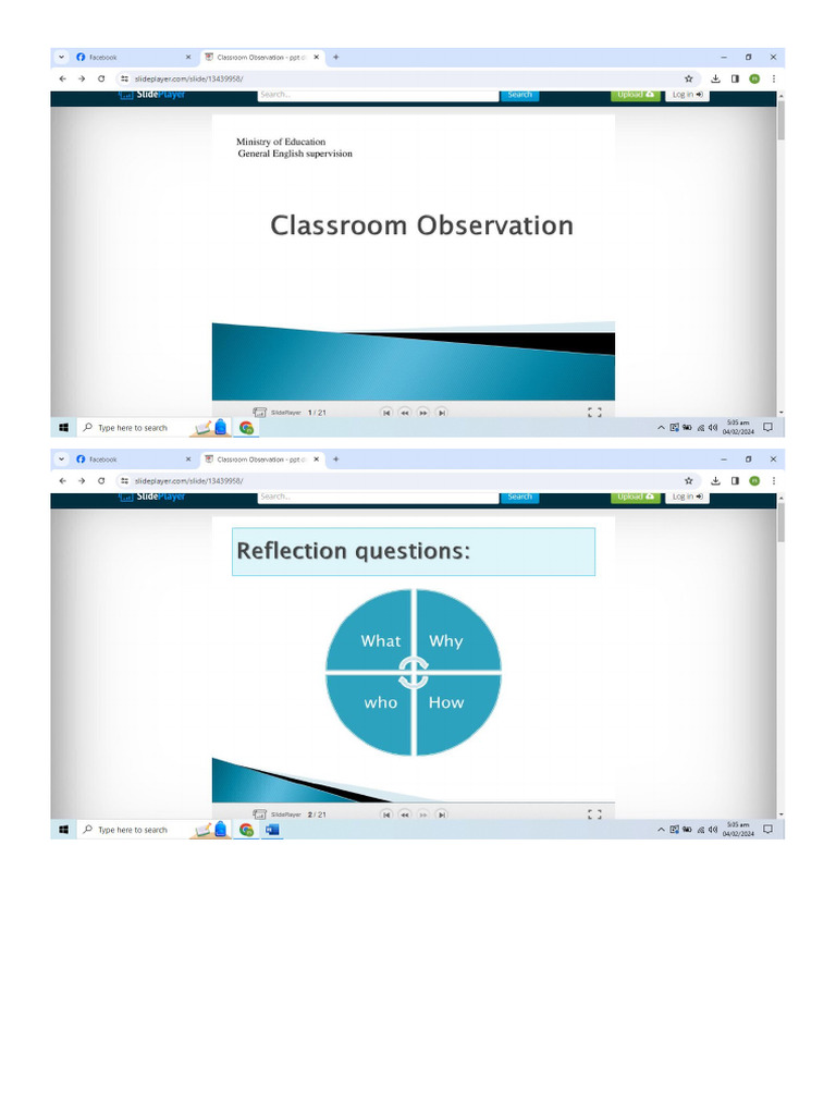 Classroom Observation | PDF