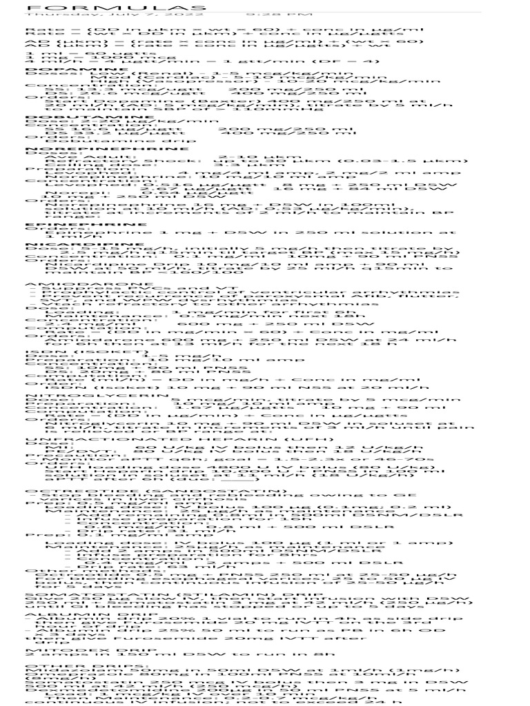 Pressors Formula | PDF