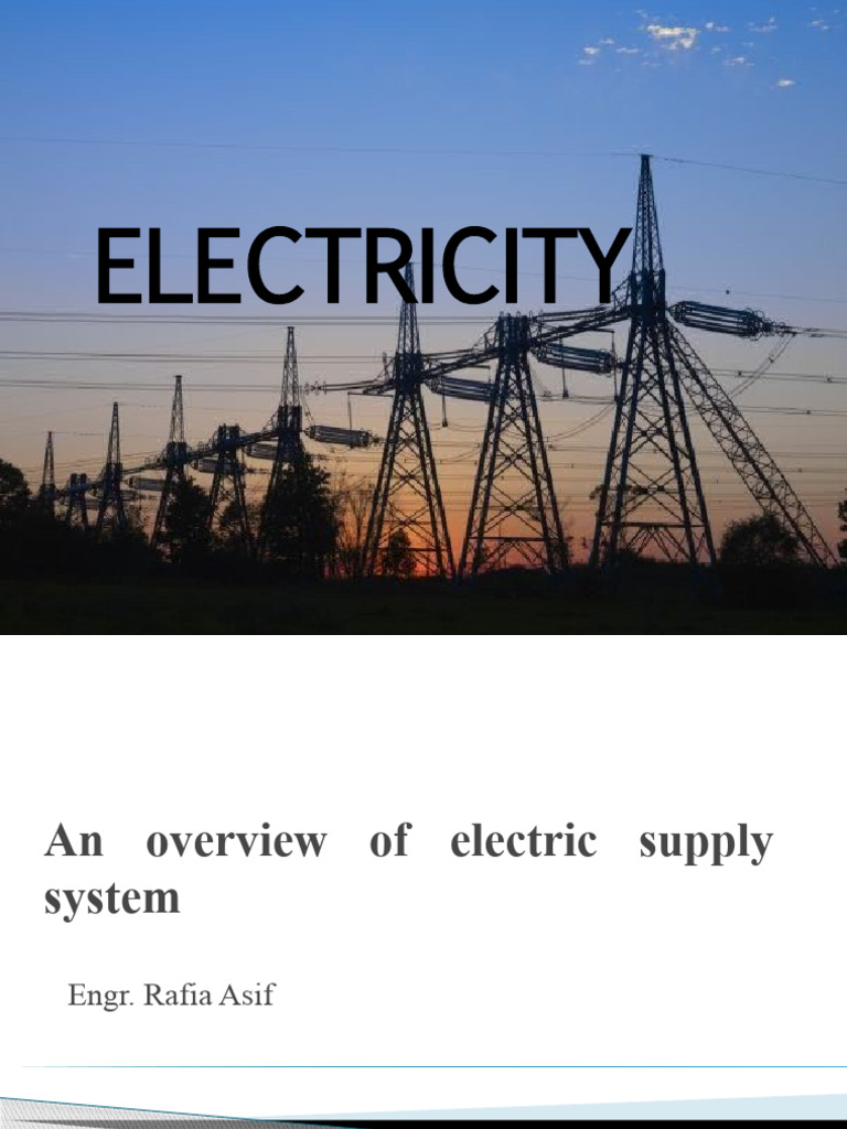 LEC-1 Electric Supply System | PDF | Electricity Generation | Electric ...