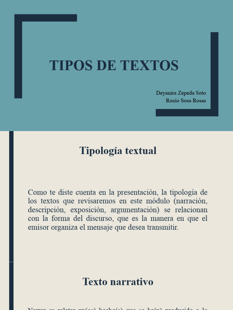 Tipos de Textos | PDF | Narración