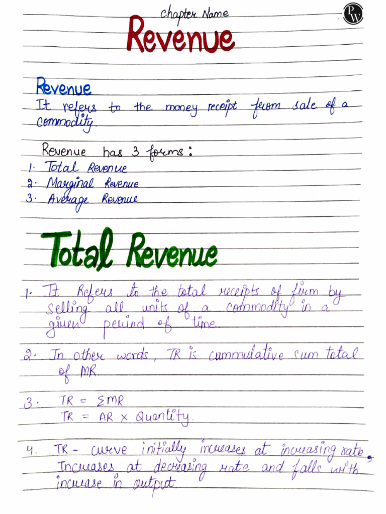 Revenue - Handwritten Notes - (Aarambh 2024) | PDF Revenue - Handwritten Notes - (Aarambh 2024) | PDF