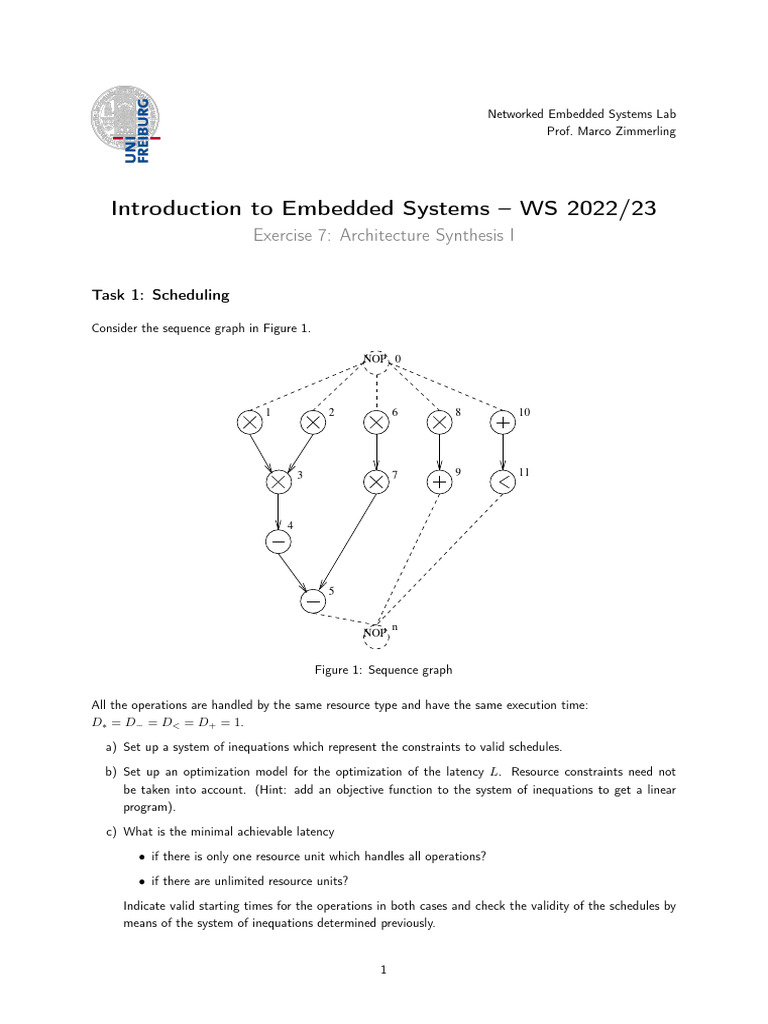 Exercise7 - Introduction For Embedded Systems | PDF | Computing | Graph Theory