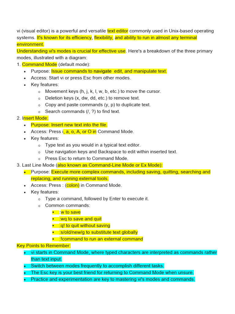 Linux VI Editor | PDF | Regular Expression | Cursor (User Interface)
