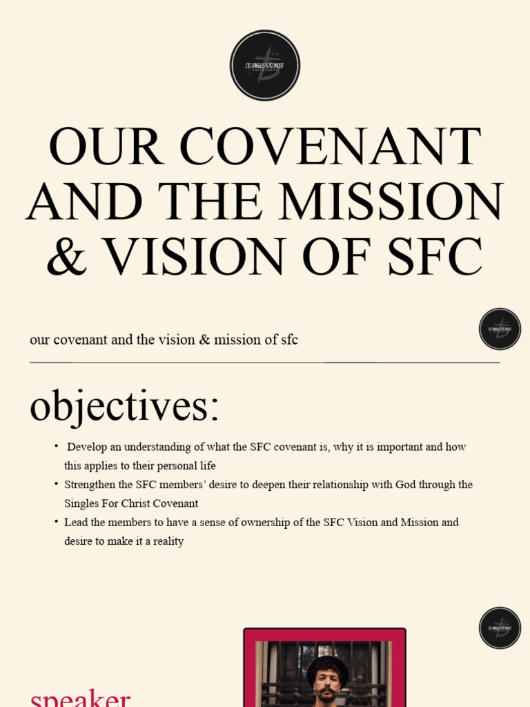 SFC Covenant: Mission & Vision Explained | PDF | Religion & Spirituality