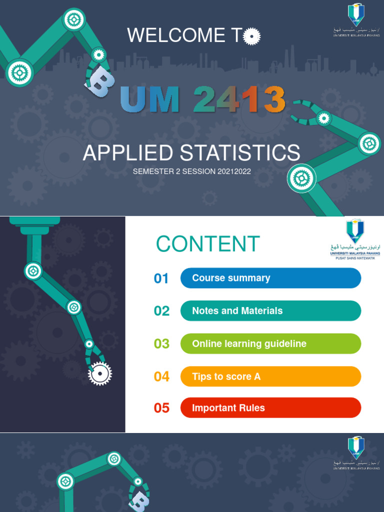 BUM2413 INTRO - Sem II - 2021 - 2022 | PDF | Statistics | Educational Technology
