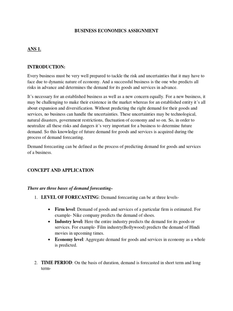 Business Economics Assignment | PDF | Elasticity (Economics) | Price Elasticity Of Demand