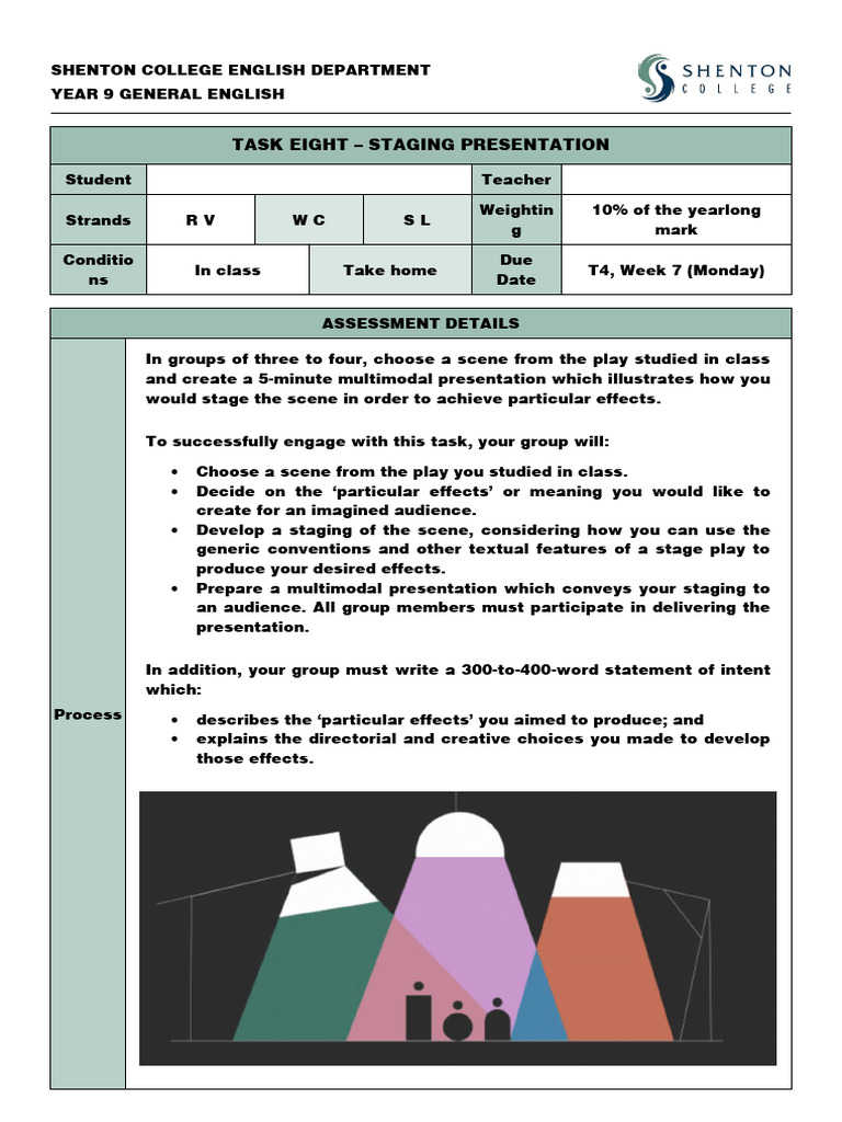 009 008 Task Eight - Staging Presentation 2023 | PDF | Nonverbal Communication | Psychological ...