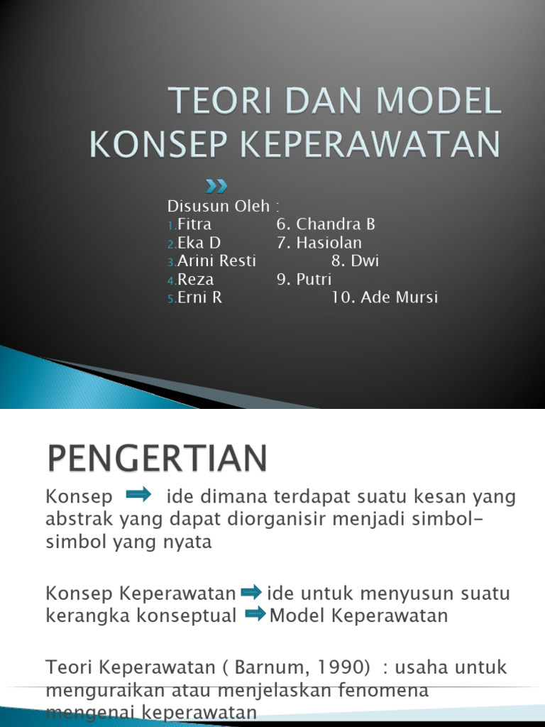 Teori Dan Model Konsep Keperawatan | PDF | Pengembangan Diri