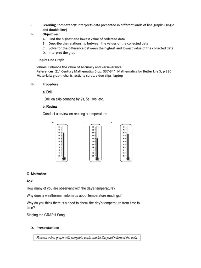 cCOT Lesson Plan in Mathematics 5 | PDF | Cartesian Coordinate System