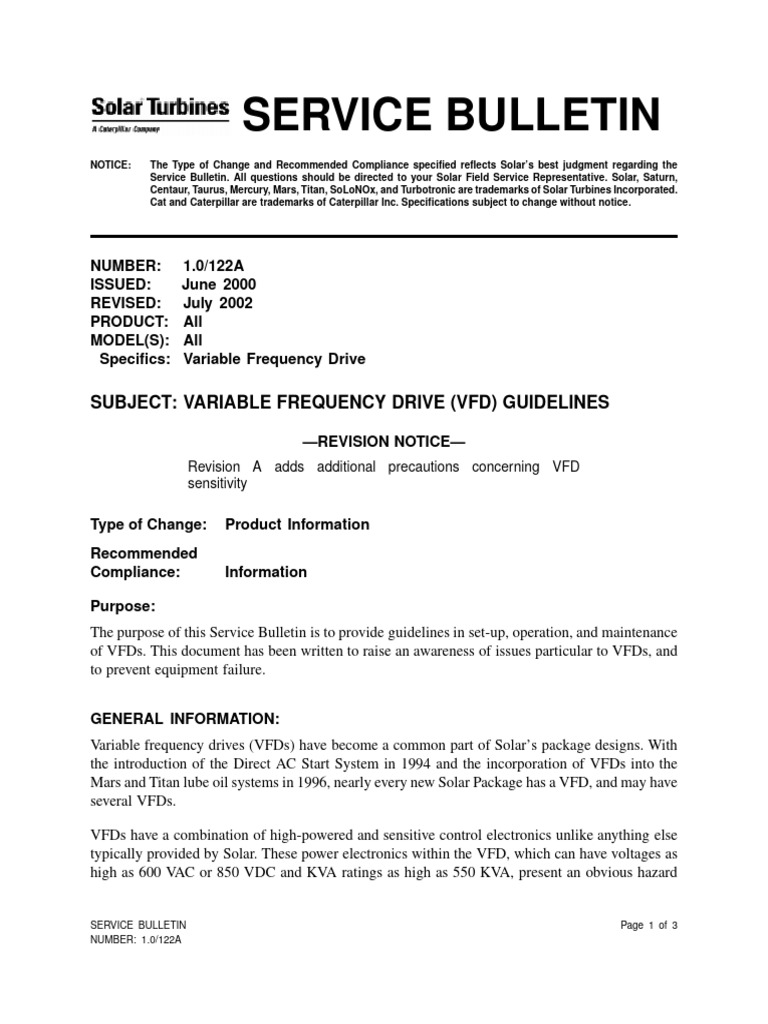 1-0-122a VARIABLE FREQUENCY DRIVE (VFD) GUIDELINES | PDF | Electrical ...