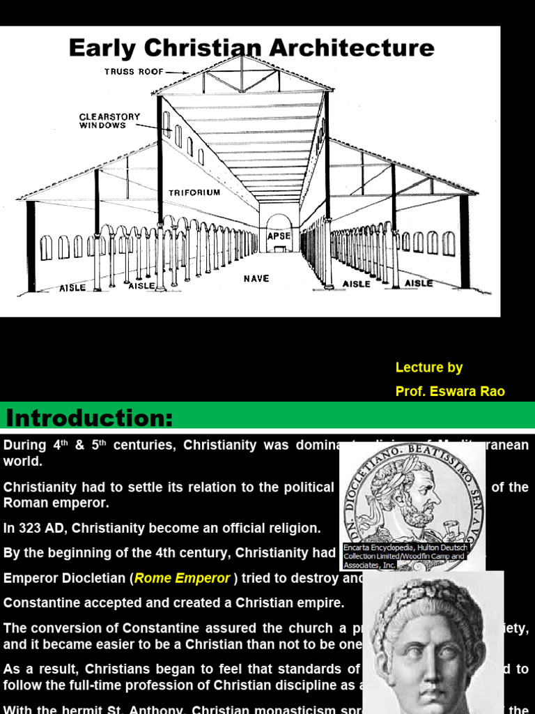Early Christian Architecture Overview | PDF | Church (Building) | Dome