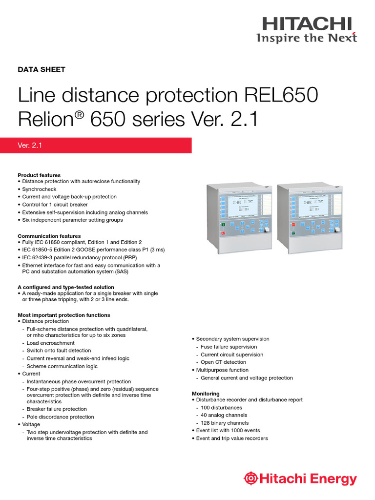 4CAE000146 - REL650 - Technical Summary | PDF | Logic Gate ...