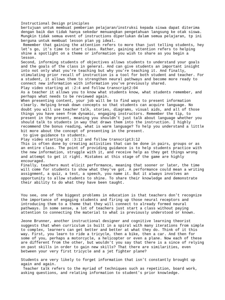 Lesson Plan | PDF | Learning | Cognitive Science