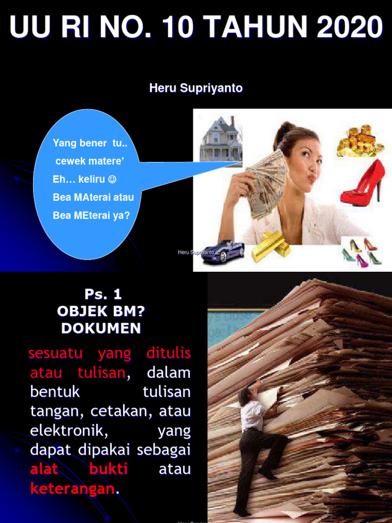 Bahan Tayang - Bea Meterai - Heru Supriyanto | PDF | Pengelolaan Keuangan & Uang | Ilmu Sosial