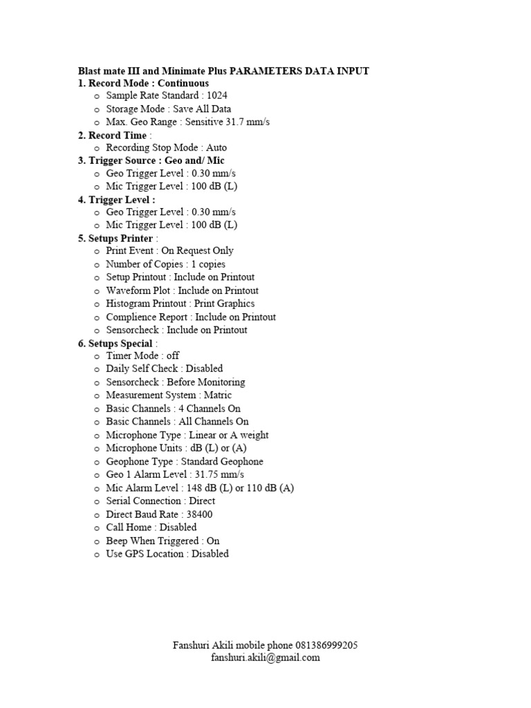 Blast Mate III and Minimate Plus Setting Ok 2020 | PDF | Microphone | Computer Science