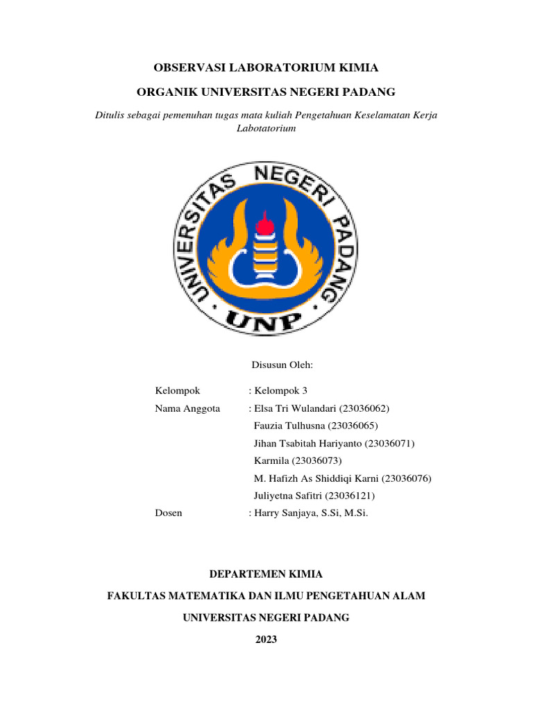 Observasi Laboratorium Kimia UNP | PDF | Sains & Matematika