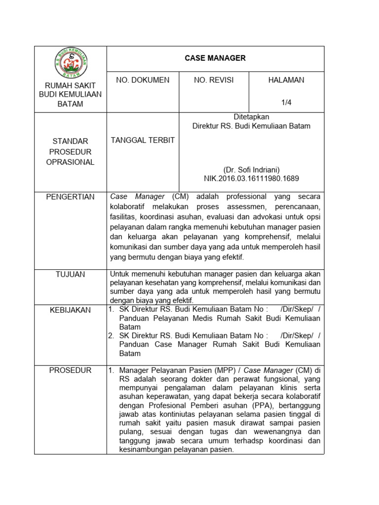 Spo MPP - Case Manager | PDF