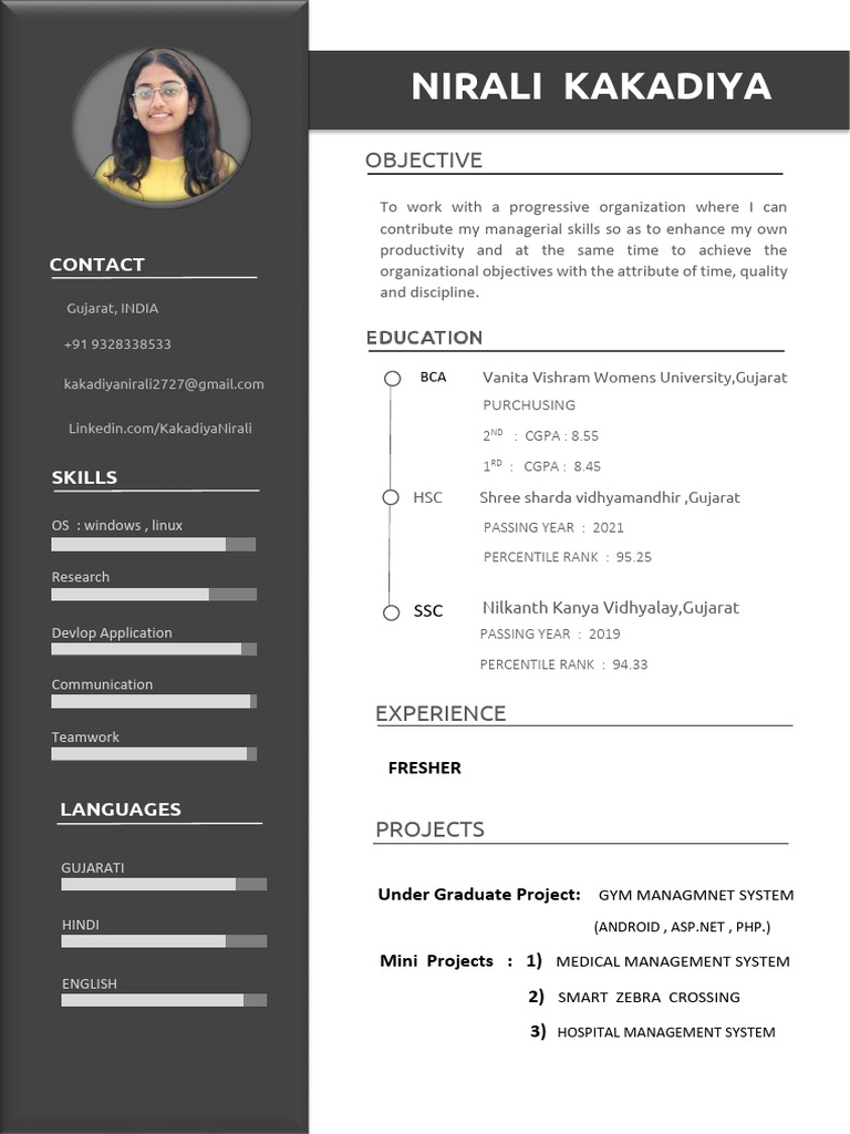 Nirali Kakadiya: Objective | PDF